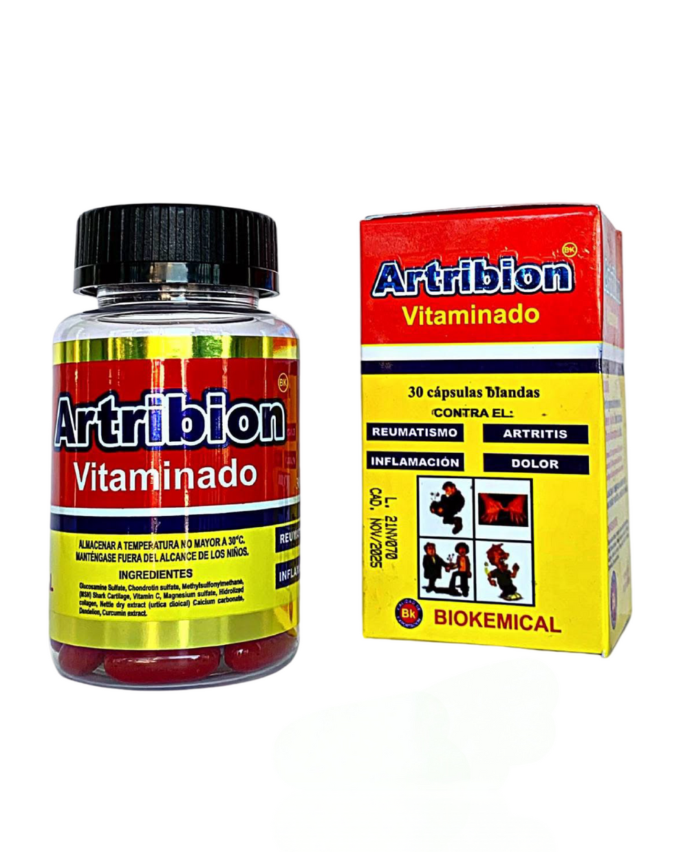 Artribion Vitaminado 30 gelcáps Biokemical – Mundo Natural USA, LLC